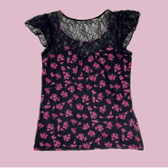 Tops | Lacy Floral Fairy Top | Poshmark